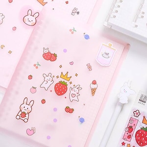 Kawaii Rabbit Stickers - 4 Sheets Bunny Stickers - Scrapbook Supplies ...
