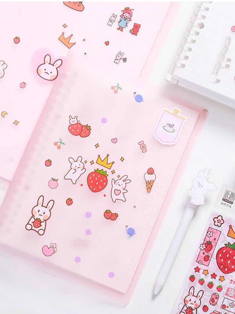Kawaii Rabbit Stickers 4 Sheets Bunny Stickers Scrapbook - Etsy