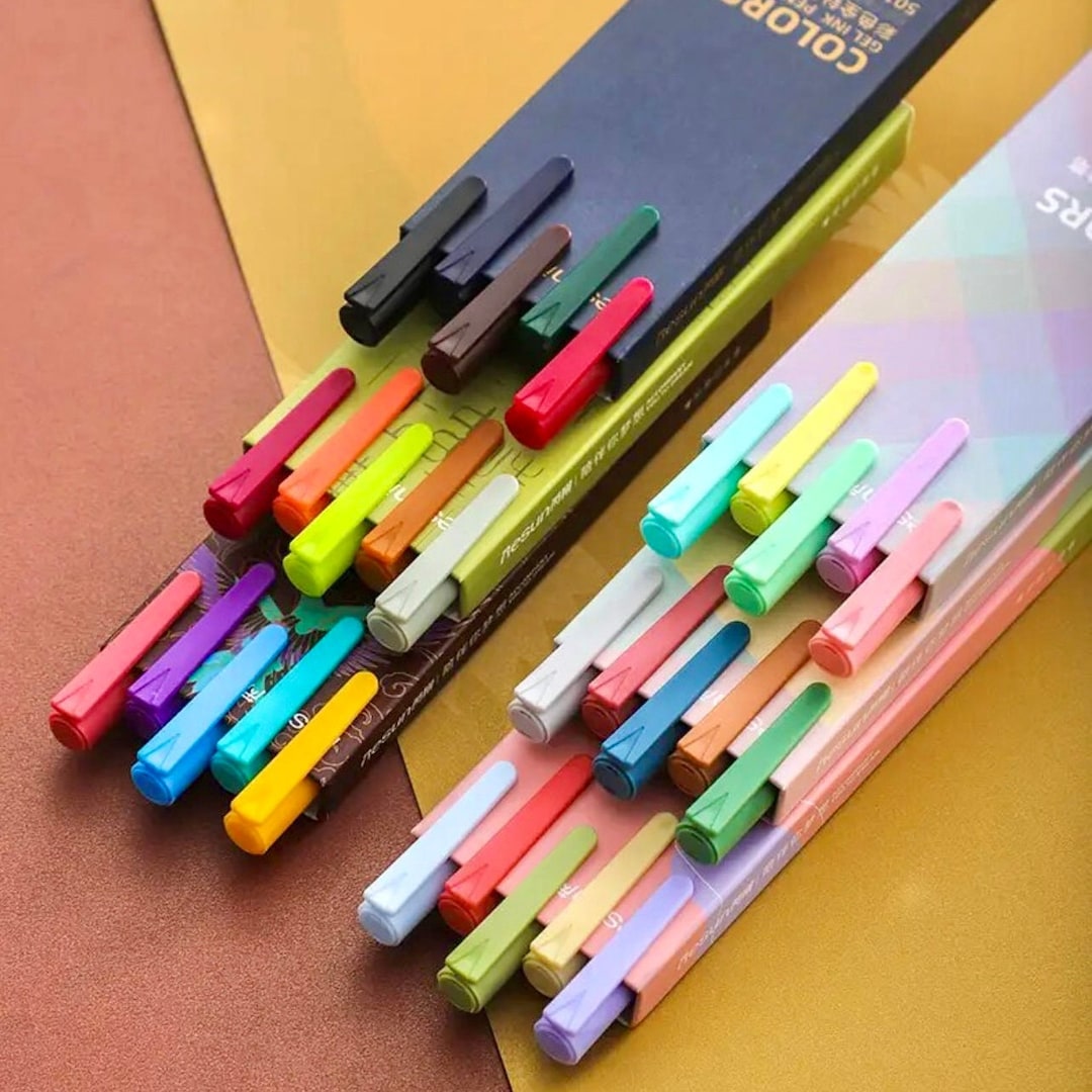 Coloured Pen Set Stationery Gift Diary Supplies BUJO Pens Desk Supplies ...