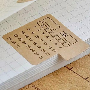 Blank Calendar Stickers - Planner Stickers - Journal Supplies - Diary ...