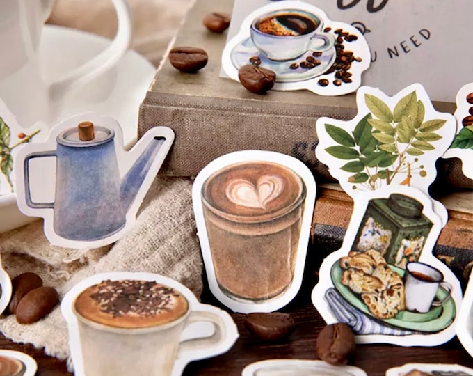 Coffee Sticker Set - Journal Supplies - Scrapbook Supplies - Craft ...