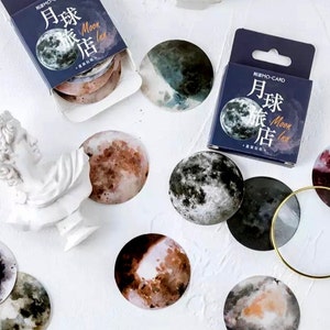 Moon Stickers - Scrapbook Stickers - Journal Supplies - Decorative ...