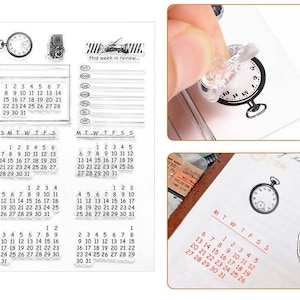 Calendar Stamp Set - Monthly Stamps - Planner Stamps - Craft Stamps ...