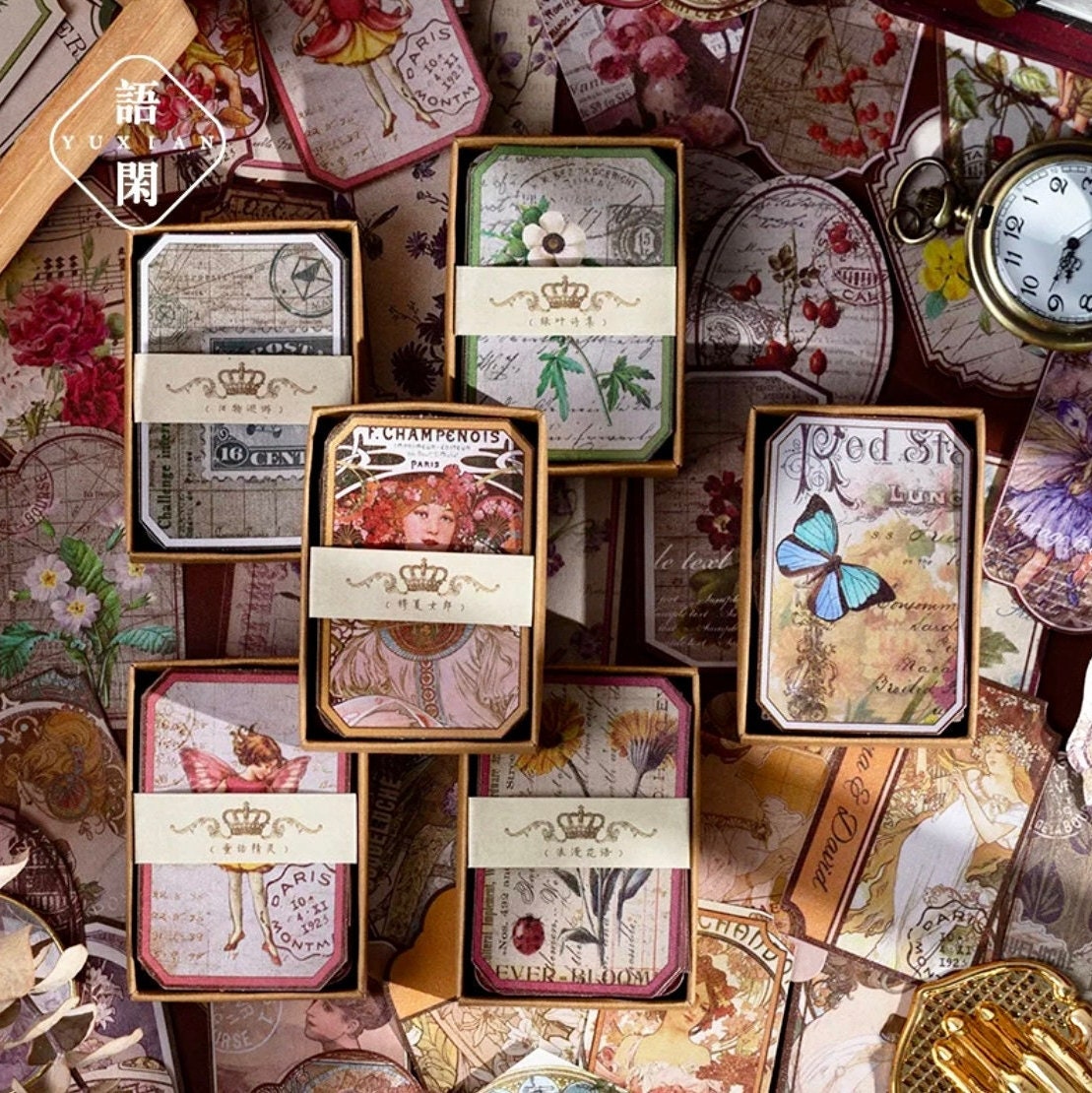 Paper Forest Fairy Stickers Retro SIX THEMES Botanical & Floral ...