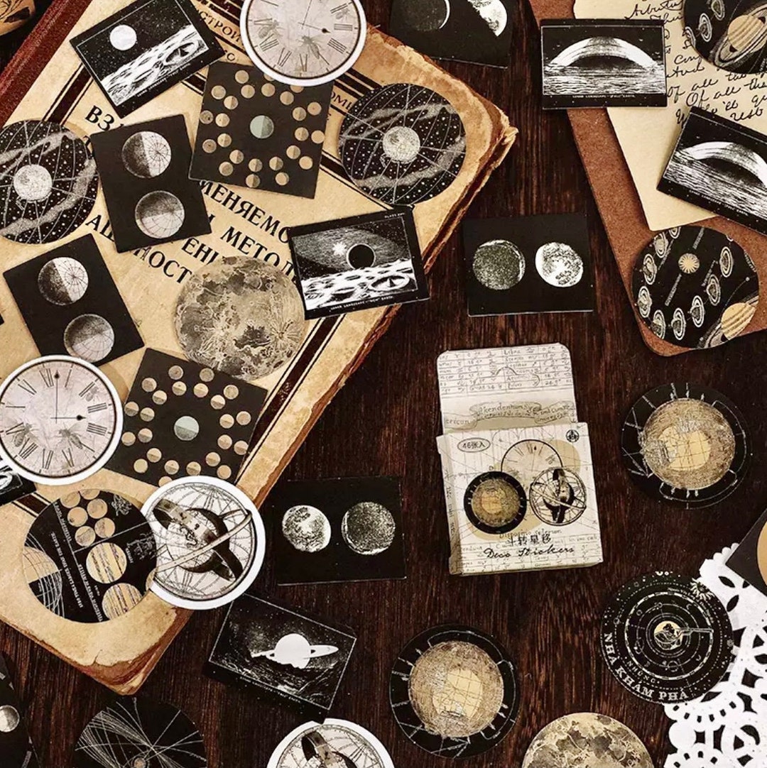 Celestial Stickers Scrapbook Stickers Creative Journaling Supplies Moon ...