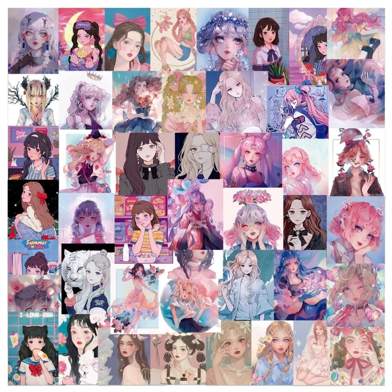 Pretty Anime Stickers - Etsy UK