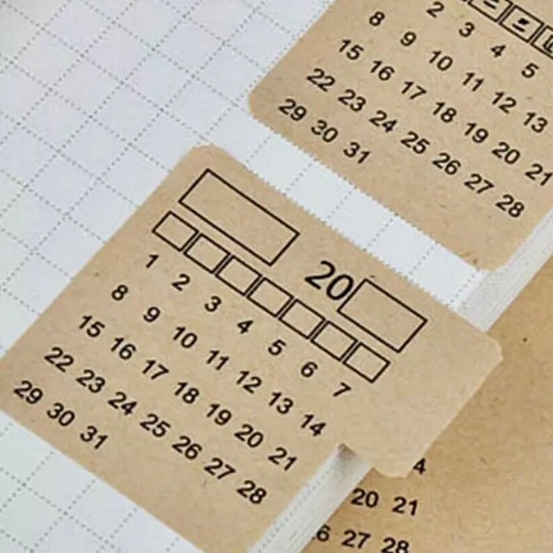 Blank Calendar Stickers - Planner Stickers - Journal Supplies - Diary ...