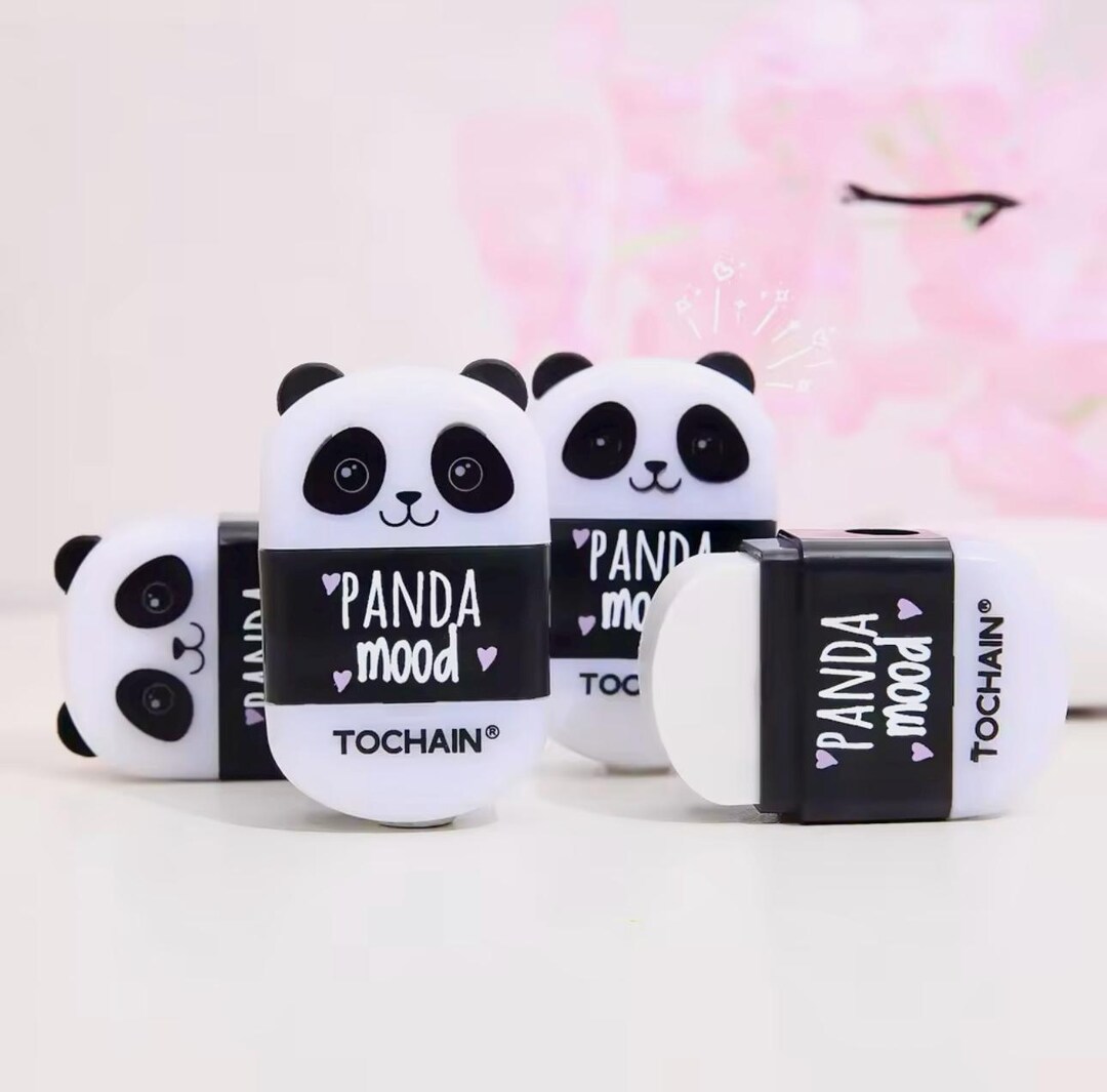 2 in 1 Cute Panda Eraser & Sharpener - Kawaii Stationery - School ...
