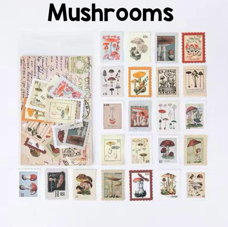 46 Stamp Stickers - 6 Different Themes - Scrapbook Supplies ...