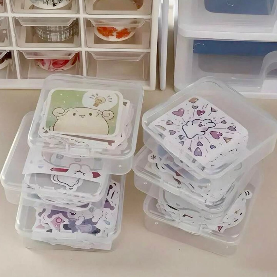 Sticker Storage Box - Scrapbook Supplies - Bead Storage - Multipurpose ...