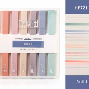 Pastel Highlighter Pens Bullet Journal Pen Set Kawaii Stationery ...