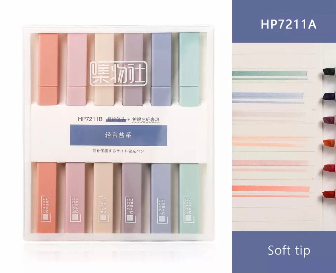 Pastel Highlighter Pens Bullet Journal Pen Set Kawaii - Etsy UK
