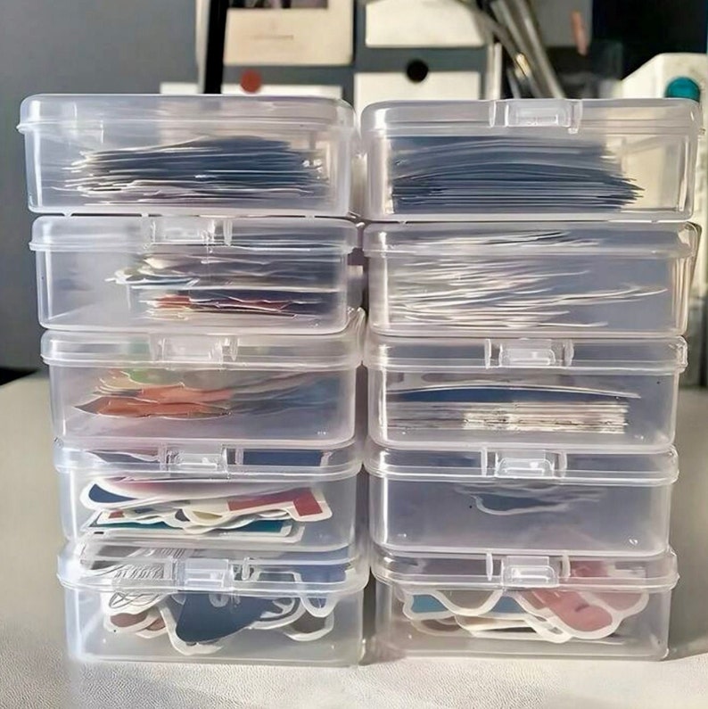 Sticker Storage Box - Scrapbook Supplies - Bead Storage - Multipurpose ...