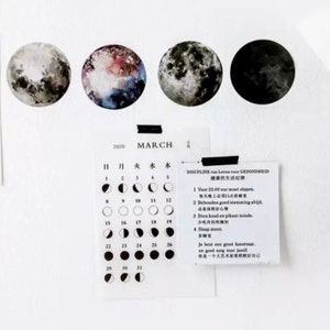 Moon Stickers - Scrapbook Stickers - Journal Supplies - Decorative ...