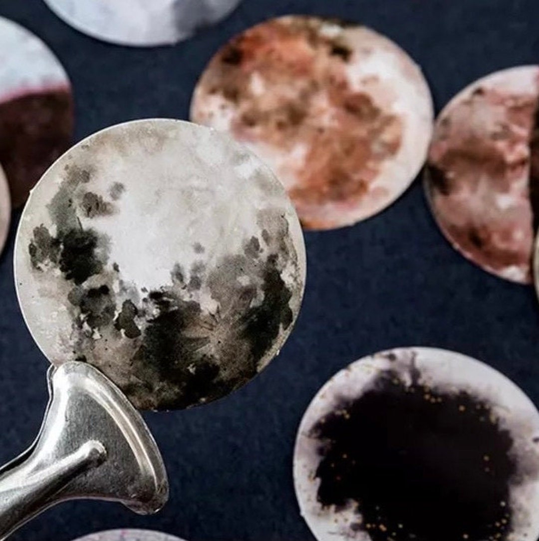 Moon Stickers - Scrapbook Stickers - Journal Supplies - Decorative ...