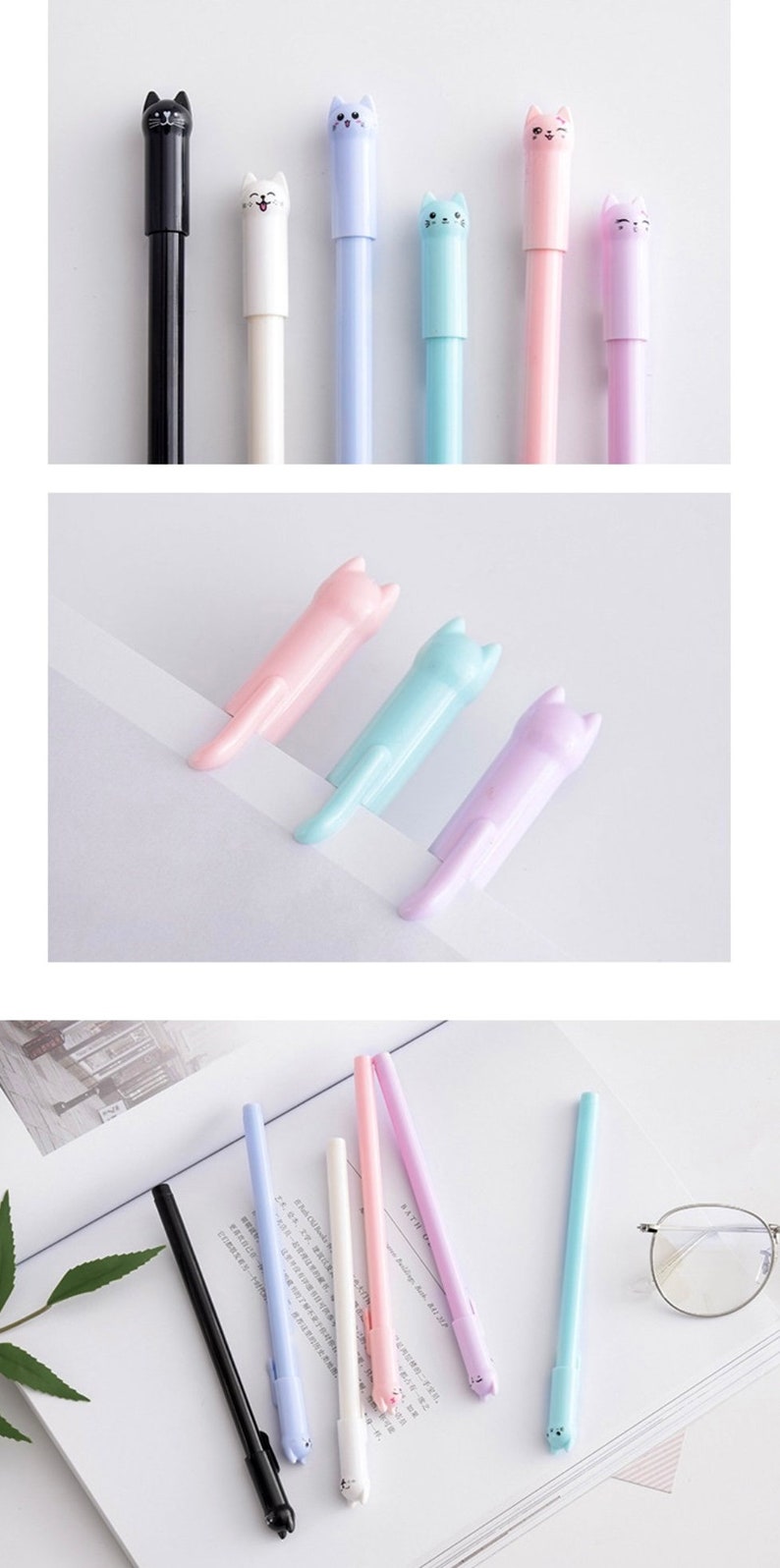 Kawaii Cat Pen Kawaii Stationery Pencil Case Supplies - Etsy