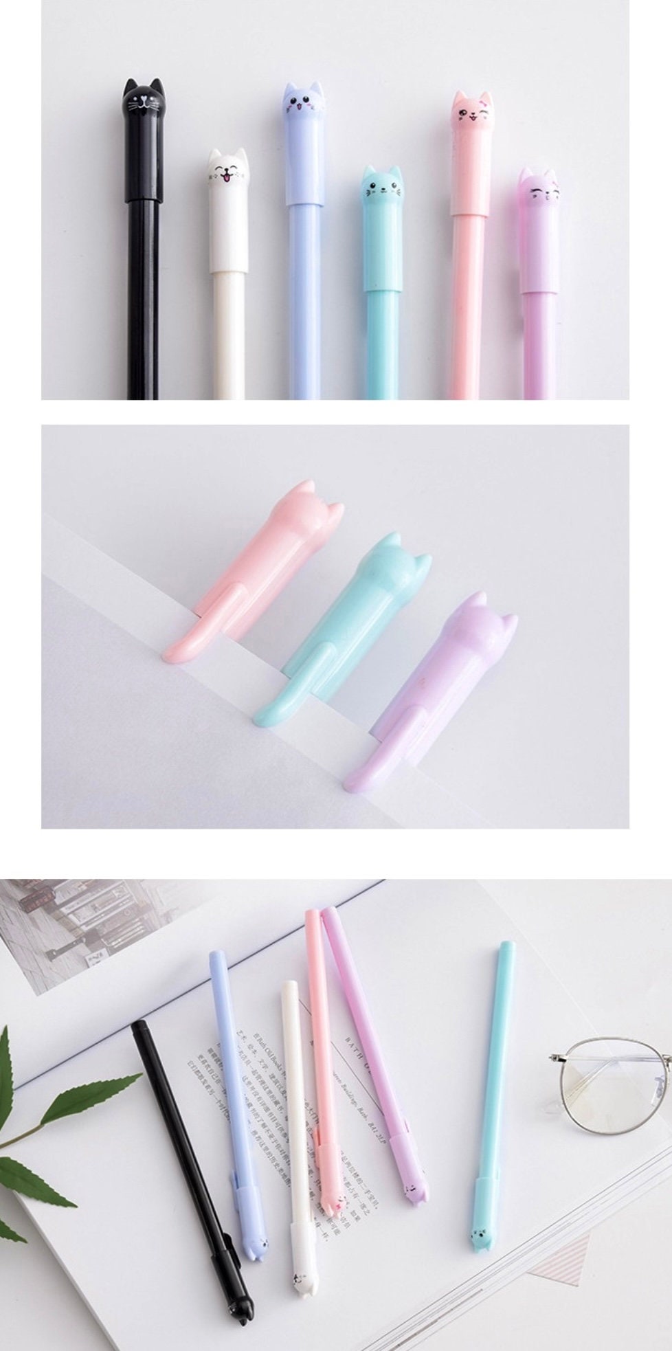 Kawaii Cat Pen Kawaii Stationery Pencil Case Supplies - Etsy