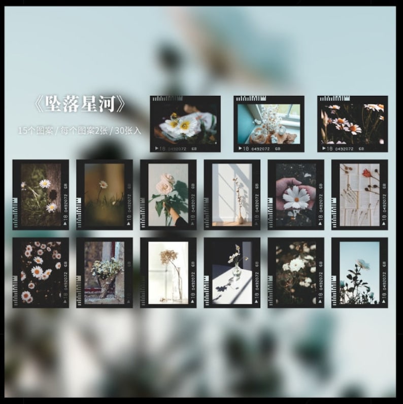 Photo Negative Stickers 8 Colour Choices Scrapbook - Etsy UK