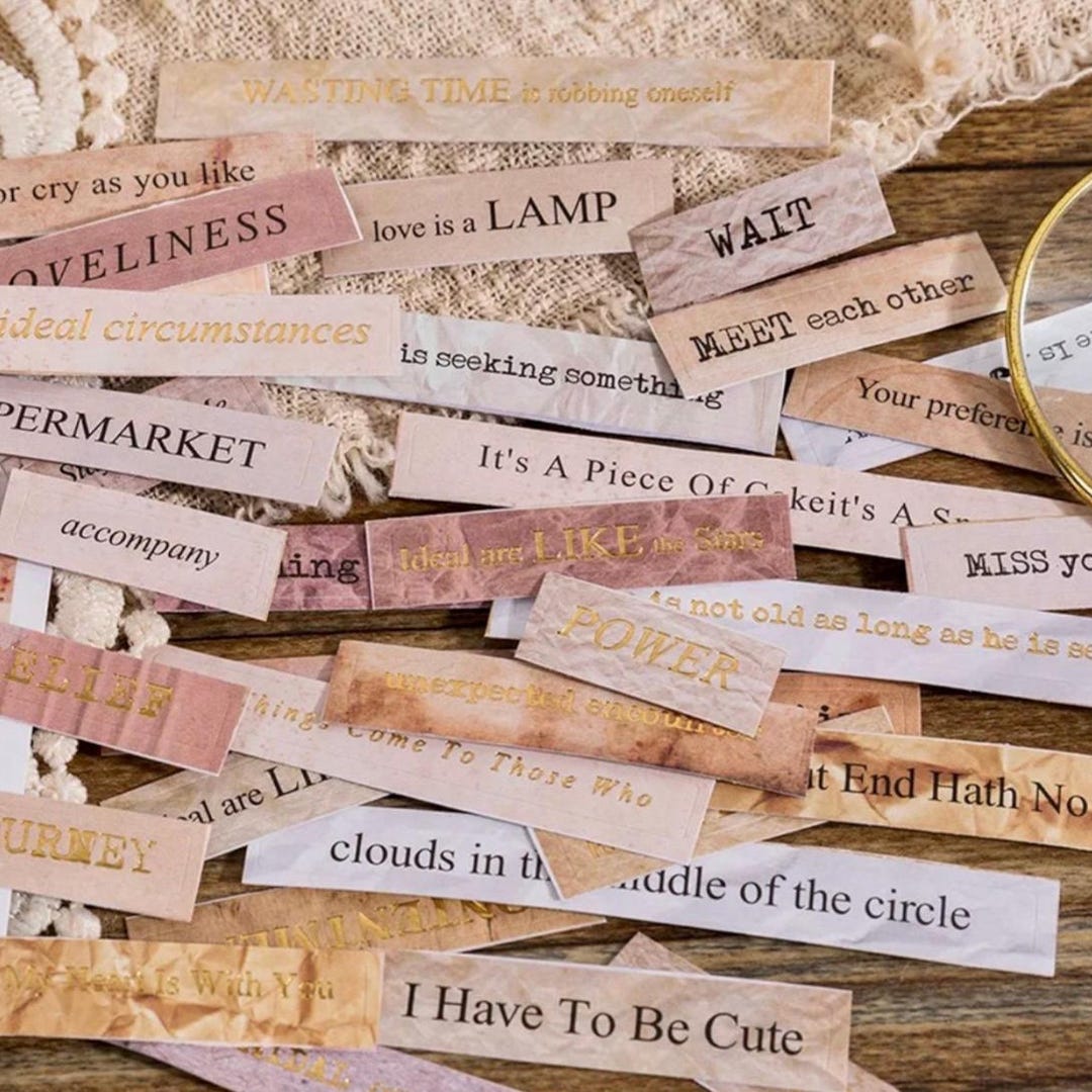 Positive Word Stickers - Scrapbook Supplies - Card Making Foliled ...