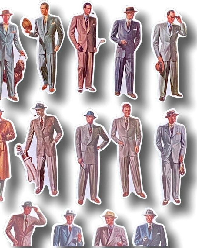 Gentleman Stickers Scrapbook Supplies Junk Journal - Etsy