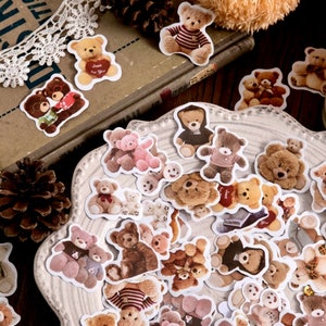 Teddy Bear Stickers 46 Sticker Set Decorative Stickers Scrapbook ...