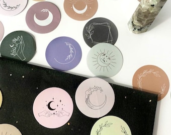 40 Brown Moon Stickers for Junk Journals Vintage Scrapbook - Etsy