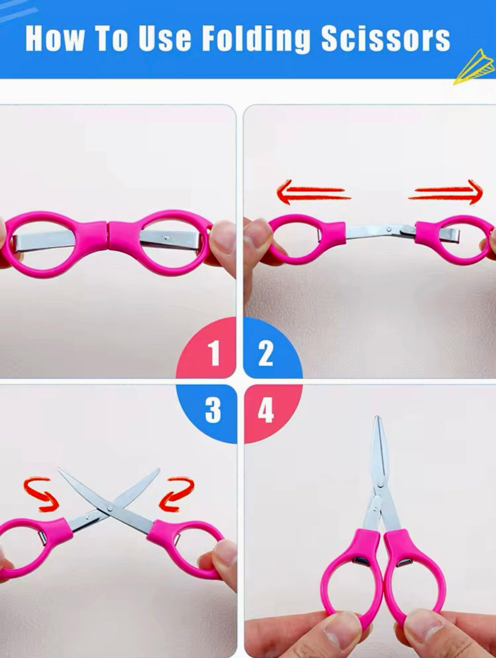 Handy Foldable Scissors - Mini Travel Scissors - School Supplies ...