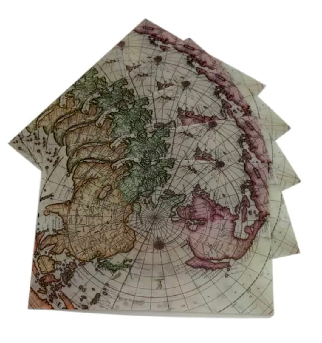 5 Map Envelopes - Craft Supplies - Decorative Envelopes - Junk Journal ...