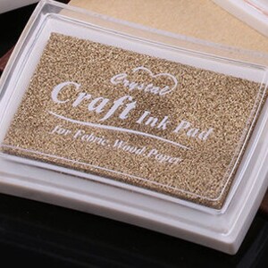 Metalic Gold Ink Pad - Scrapbook Supplies - Wood Ink - Paper Ink ...