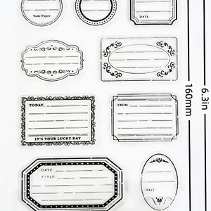Diary Stamp Set - Label Stamps - Journalling Supplies - Scrapbook ...