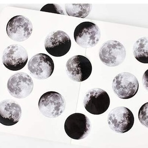 Moon Phase Stickers Journal Supplies Scrapbook Supplies - Etsy