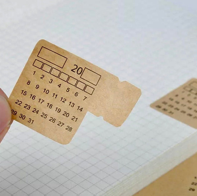 Blank Calendar Stickers - Planner Stickers - Journal Supplies - Diary ...