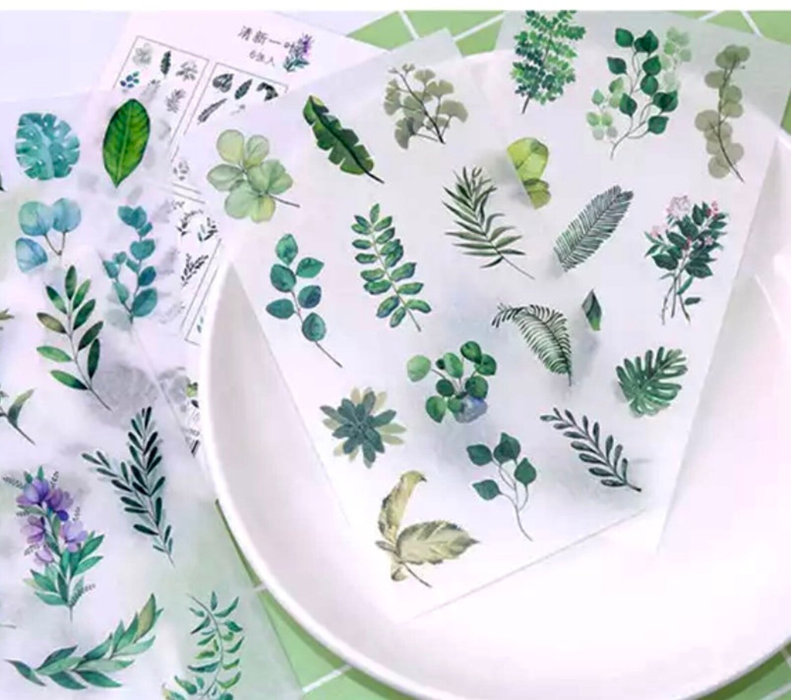 6 Sheets of Watercolour Stickers Journal Stickers | Etsy