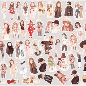 100 Cartoon Stickers - 5 Different Designs - Creative Journalling ...