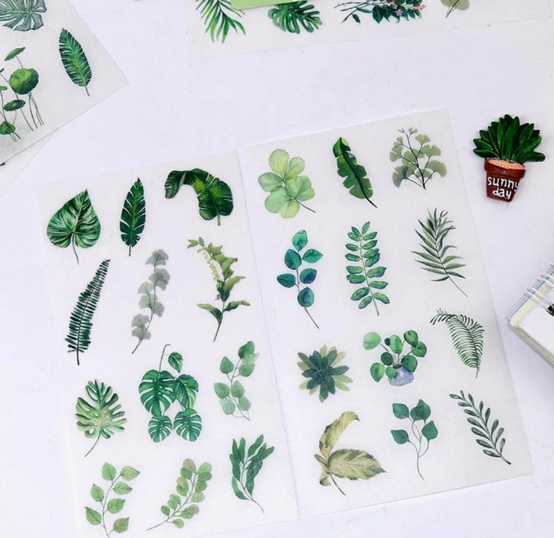 6 Sheets of Watercolour Stickers Journal Stickers - Etsy