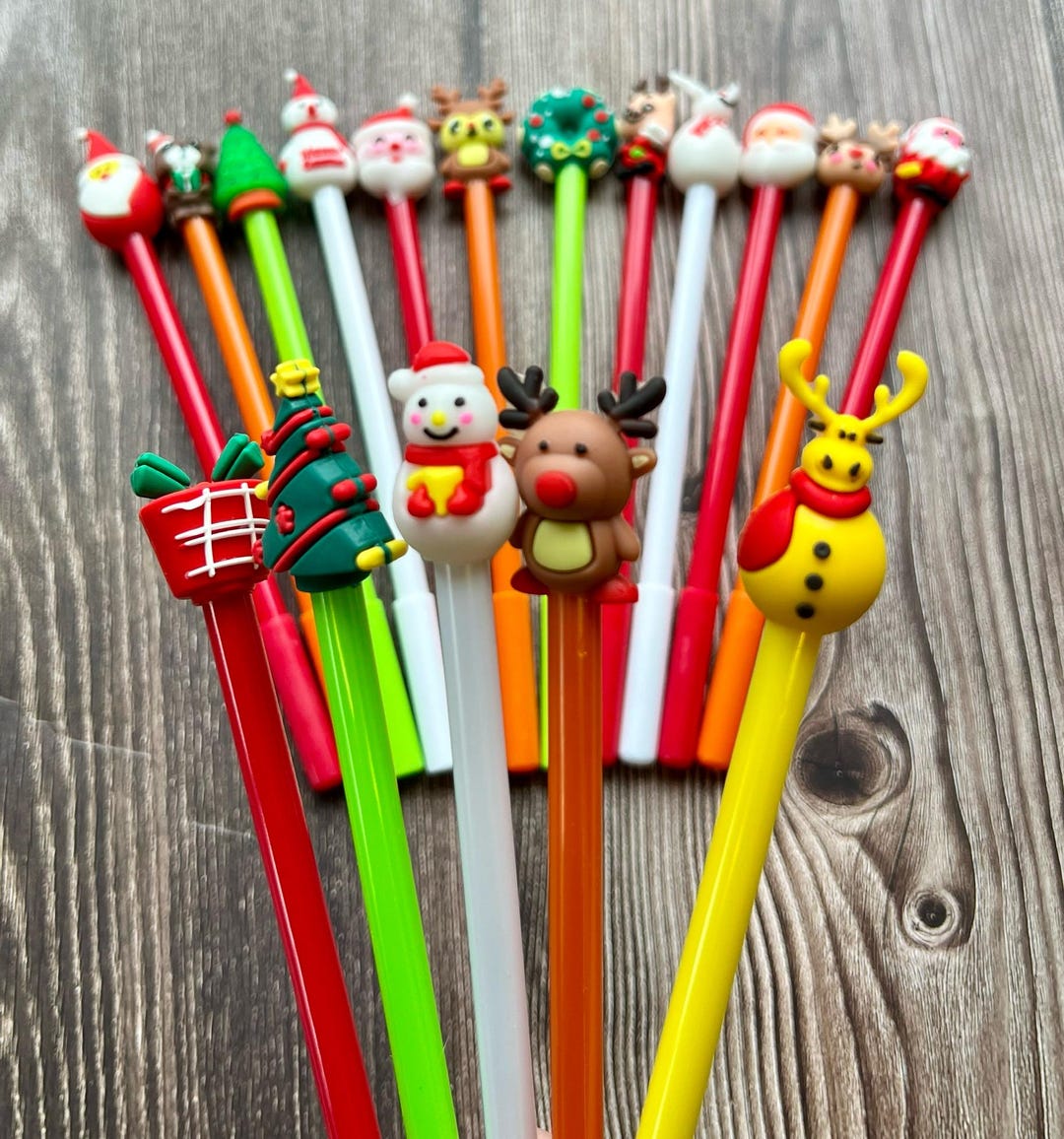 5 Christmas Pens - Stocking Filler - Teachers Gift - Student Christmas ...