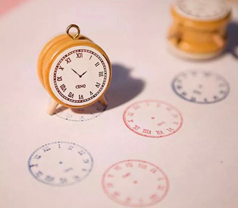Clock Face Stamp Teacher Supplies Wooden Rubber Stamp - Etsy