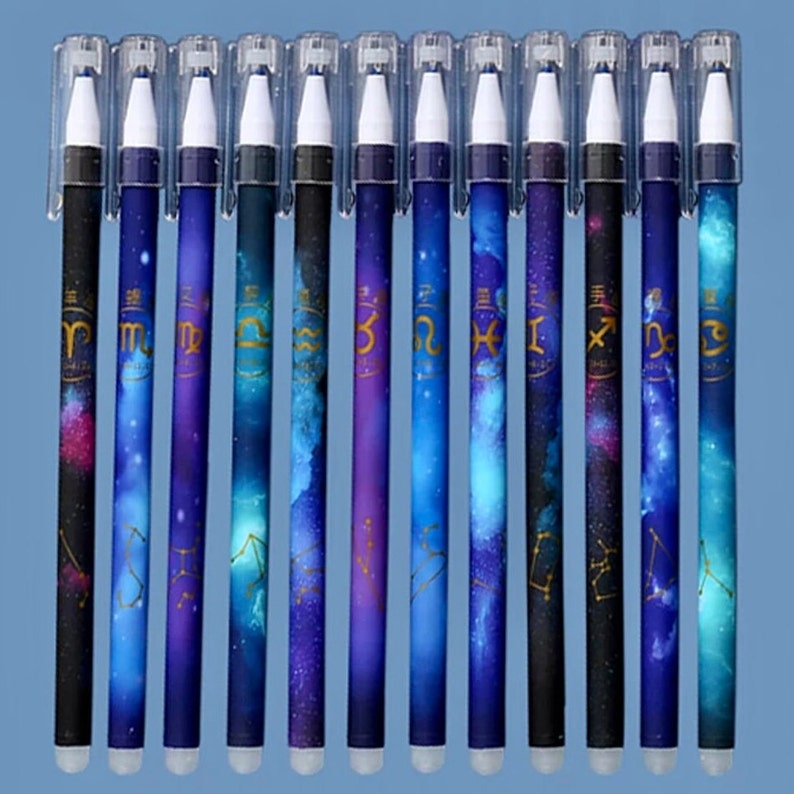 Zodiac Star Sign Gel Pen Erasable Pen School Supplies - Etsy Australia
