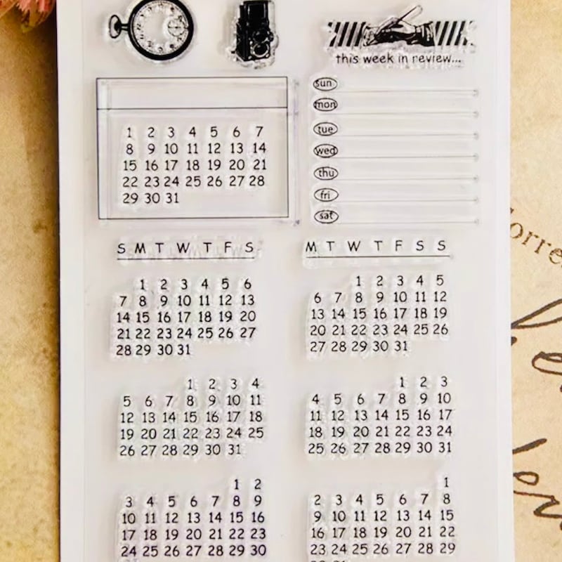 Calendar Stamp - Etsy