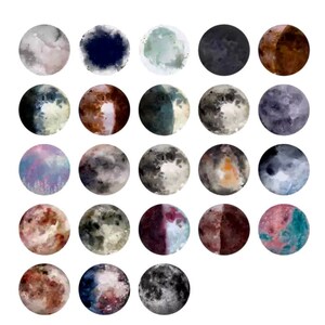 Moon Stickers - Scrapbook Stickers - Journal Supplies - Decorative ...