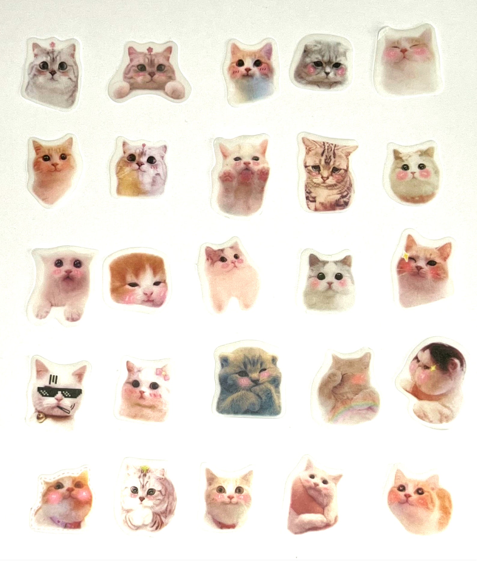 100 Cartoon Stickers - 5 Different Designs - Creative Journalling ...