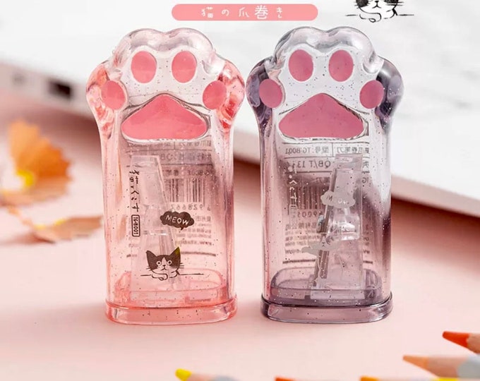 Cat Paw Pencil Sharpener - Kawaii Stationery - Back to School - Kids ...
