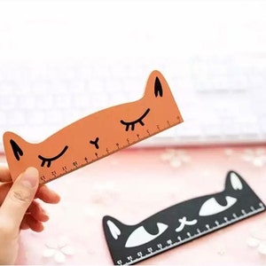 Kawaii Cat Ruler - Desk Supplies - Kawaii Stationery - Wooden Ruler ...