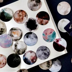Moon Stickers - Scrapbook Stickers - Journal Supplies - Decorative ...