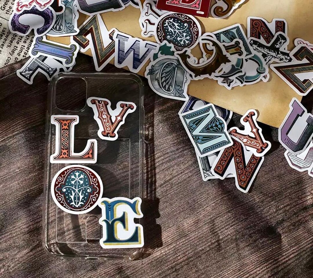 Letter Stickers - Creative Scrapbooking - Retro Journaling - Craft ...