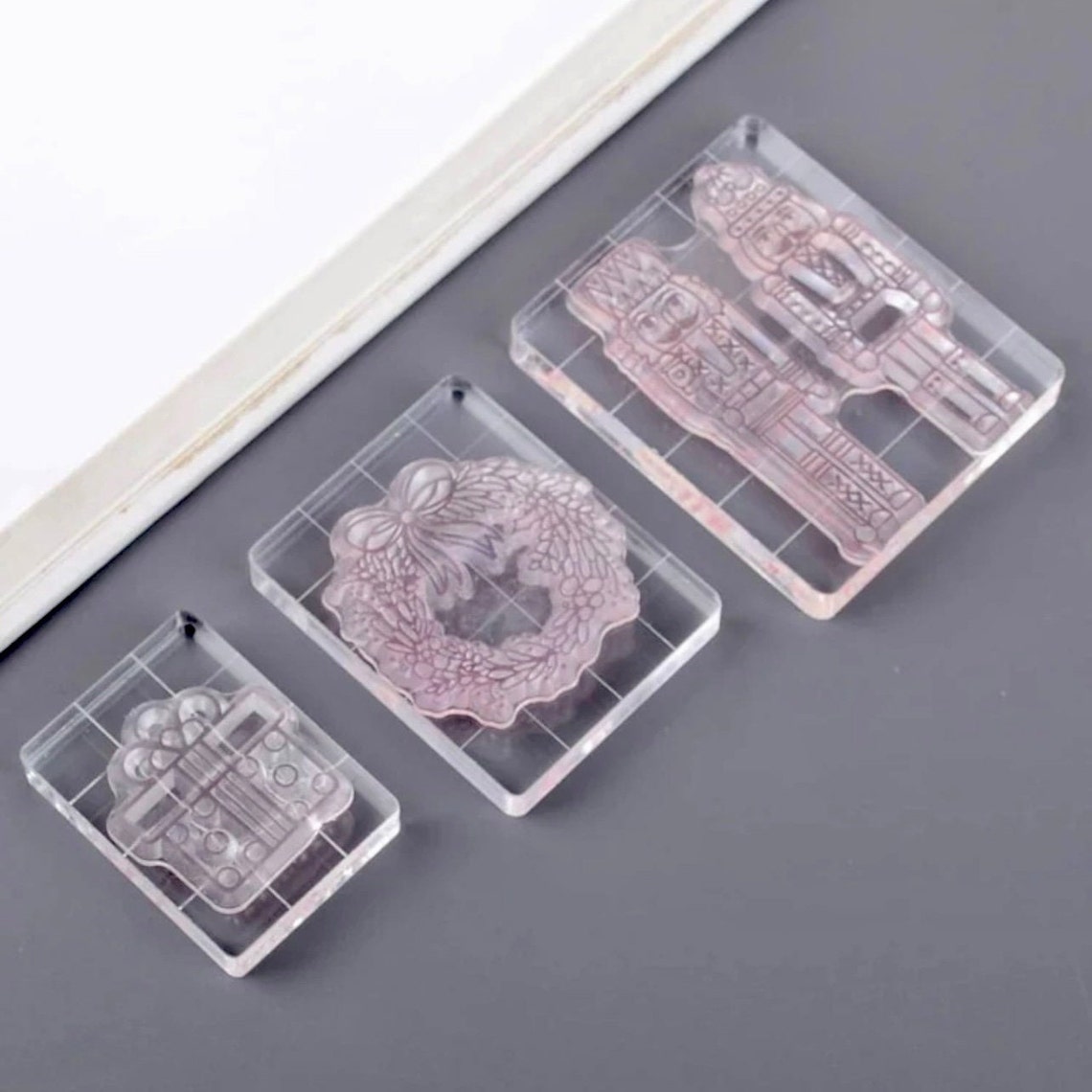 Stamp Holder Set - Three Craft Stamp Blocks - Scrapbook Supplies ...