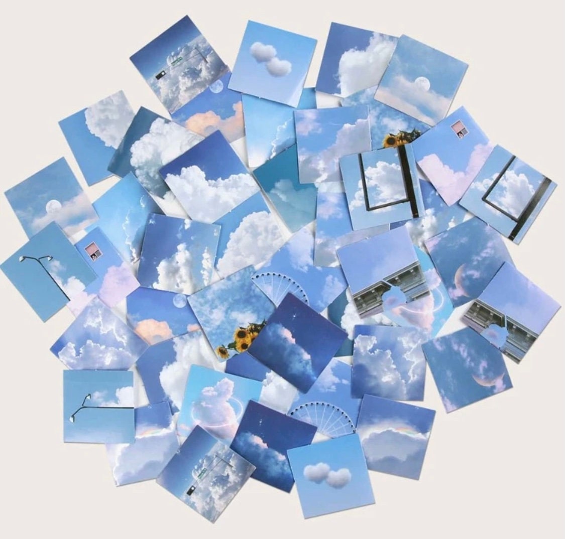 Cloud Stickers - Landscape Sticker Set - Aesthetic Stickers - Journal ...