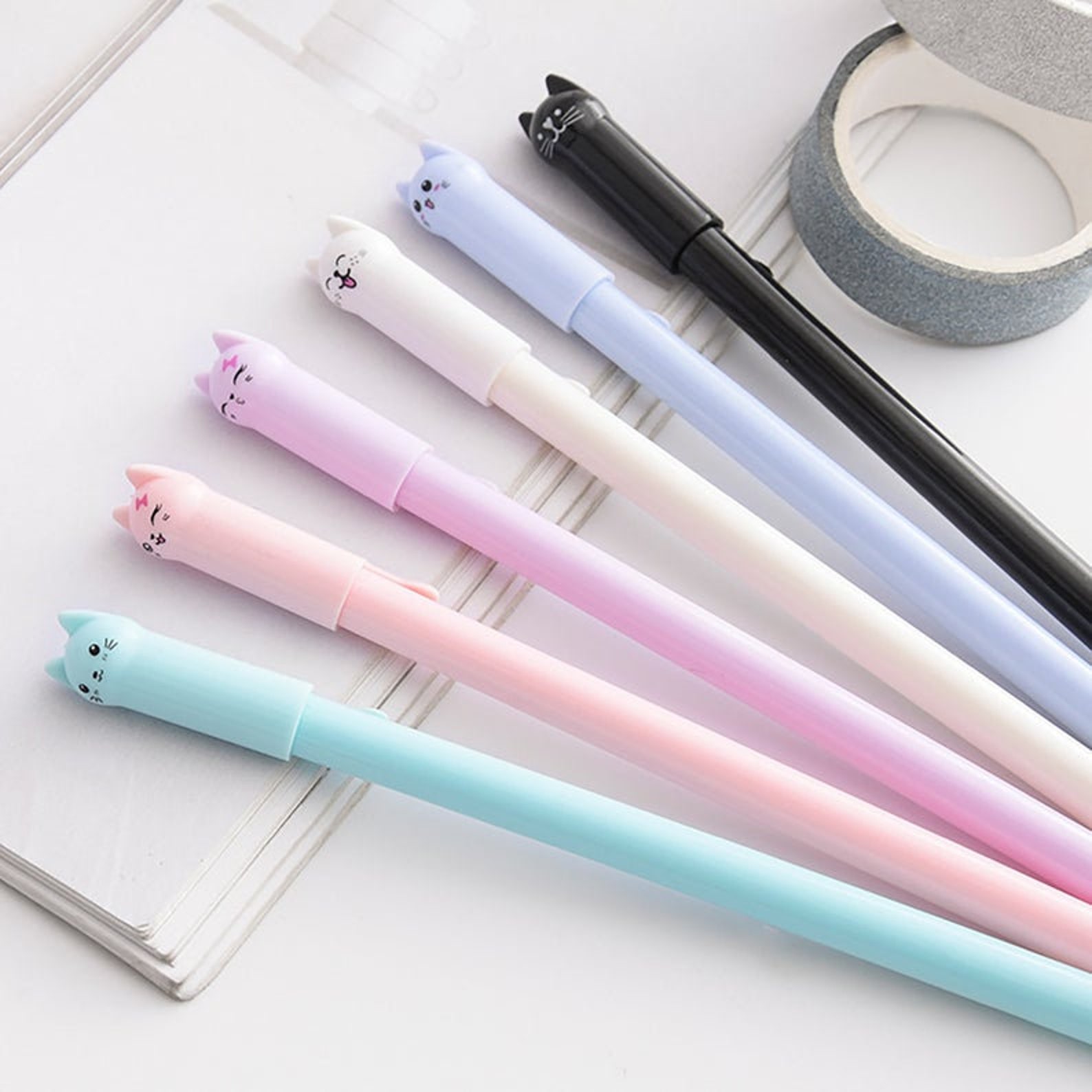 Kawaii Cat Pen Kawaii Stationery Pencil Case Supplies - Etsy UK