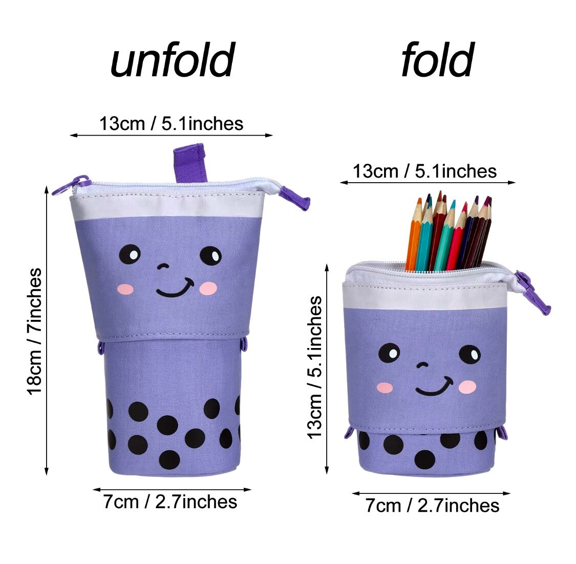 Cute Bubble Tea Pencil Case Kawaii Stationery FOUR COLOUR - Etsy UK