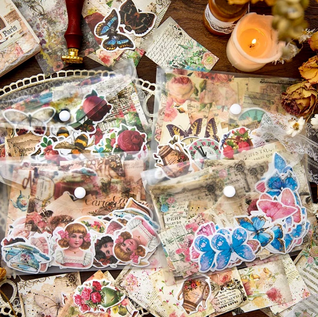 100 Piece Scrapbook Bundle - Themed Scrapbook Set - Journalling ...